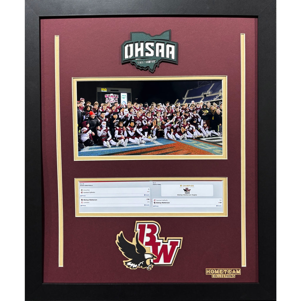 Bishop Watterson Custom School Frame 8x10 Photo 2024 Football OHSAA St